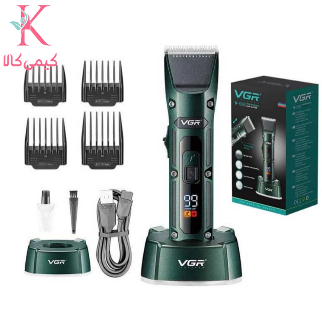 ماشین اصلاح حرفه ای وی جی ار مدل vgr v-696 - فروشگاه اینترنتی کیمی کالا